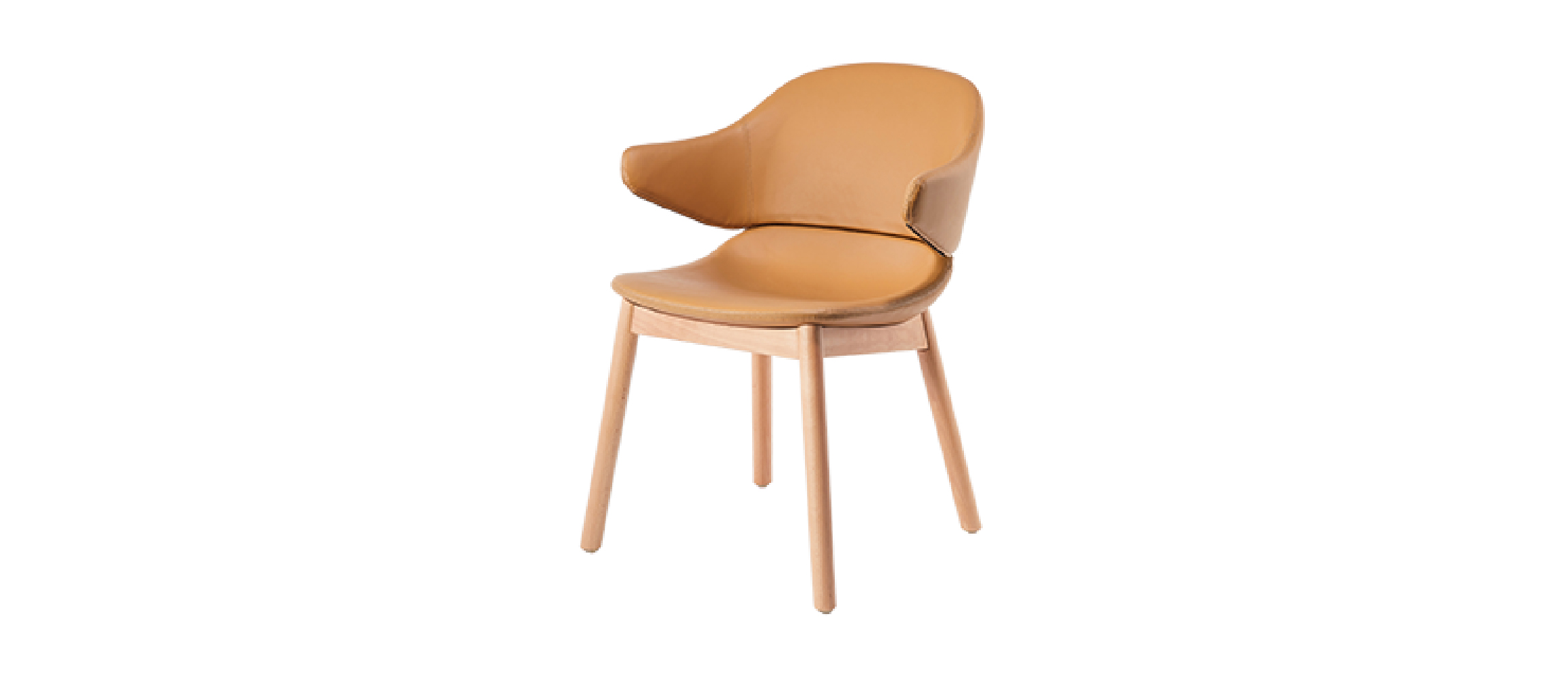 Hug Chair / Wooden base with arm - Grado - Oak zone